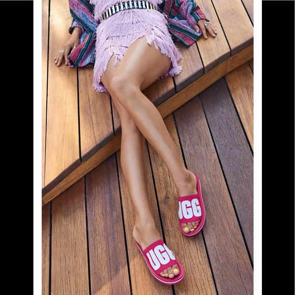 UGG | Shoes | Ugg Zuma Graphic Slide In Red Lyst | Poshmark